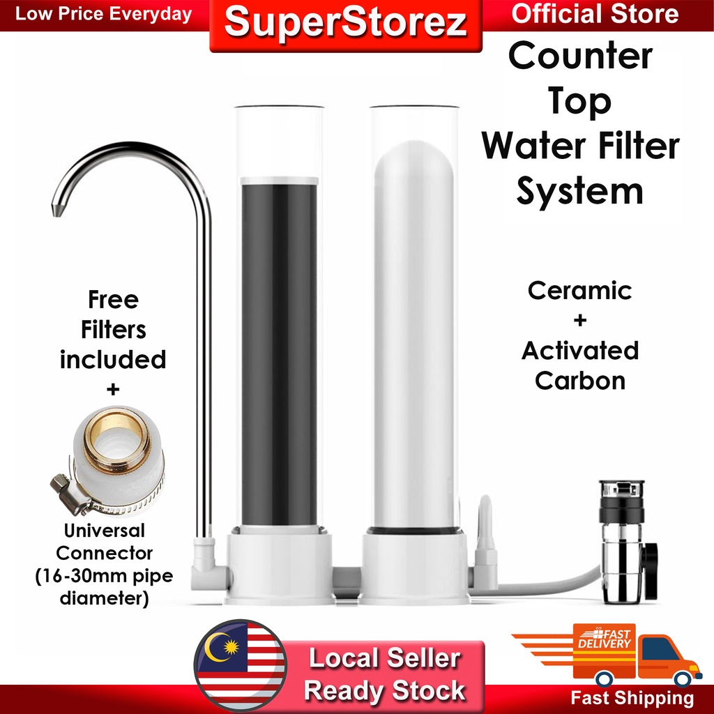Superstorez Double Filtration Pre-Filter Water System Counter Top ...