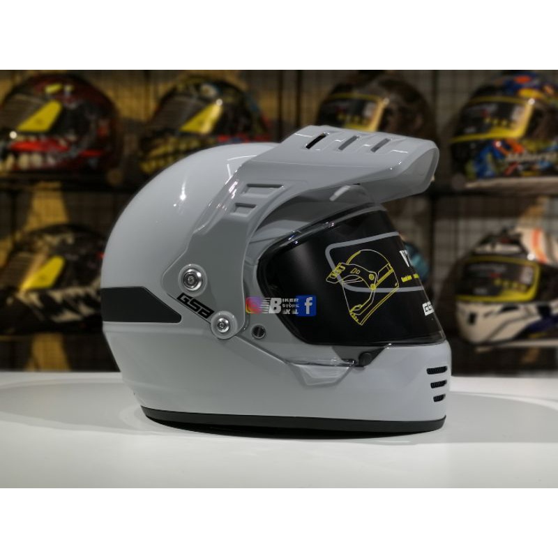 Original GSB Vintage Fiberglass Full Face Helmet - Modern Grey | Shopee Malaysia