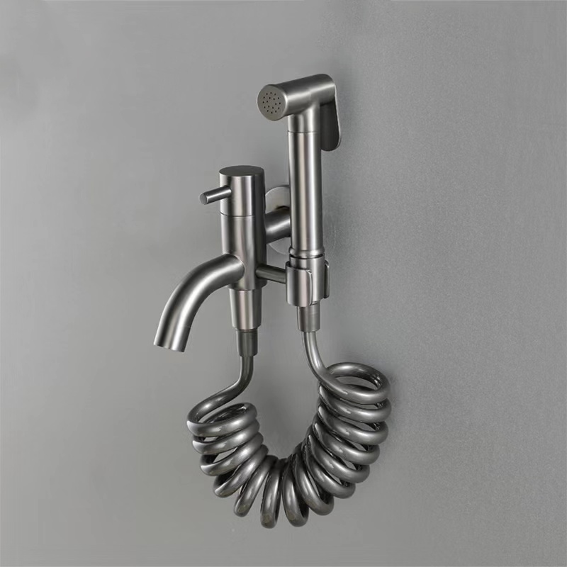【Ready Stock】Bidet Faucet Set Gray Brass Mop Slot Tap Single Cold Water ...