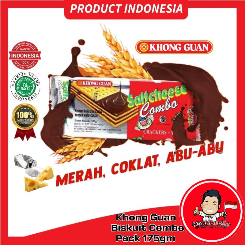 Khong Guan Saltcheese Combo 175gm 🇮🇩 Indonesia wafer crispy chocolate ...
