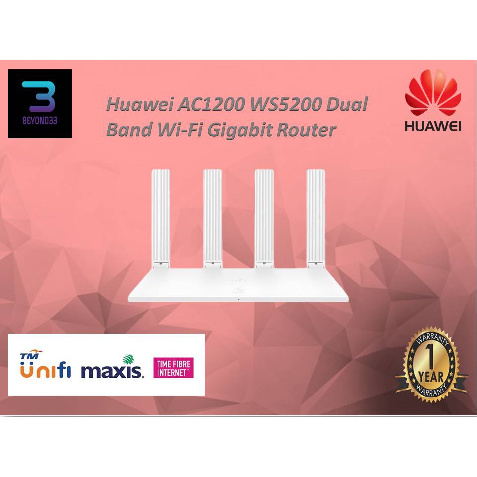 HUAWEI WS5200 AC1200 WIRELESS DUAL-BAND MU-MIMO GIGABIT ROUTER | Shopee ...