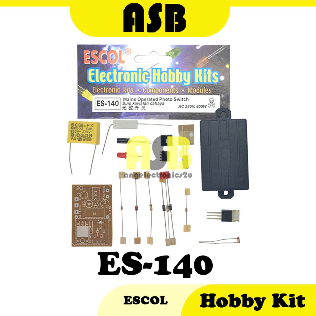 (1pc) ESCOL ES-140 Mains Operated Photo Switch ( AC 230V , 600W ...