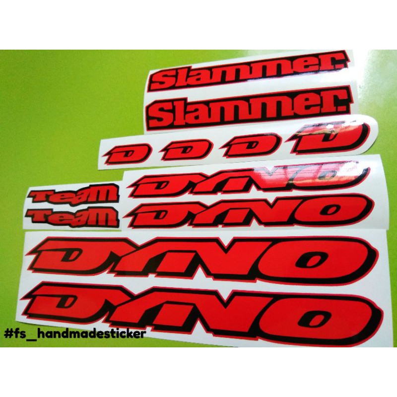 Dyno Slammer Decal Set - Red Black ( Dyno Stickers old school BMX ...