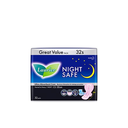 Laurier Nightsafe Wing 30cm (32 pads) | Shopee Malaysia