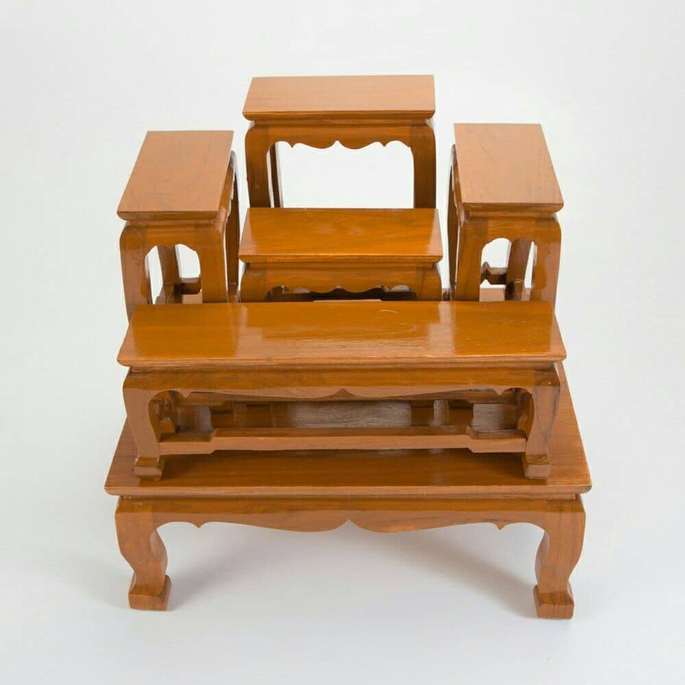 泰国柚木神像祭台桌 拜神桌 供神桌 神台Tokh Mhu Tempat Sembahyang Altar Table praying ...