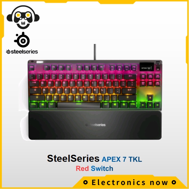 SteelSeries APEX 7 TKL Compact Mechanical Gaming Keyboard Red Switch (64646) – OLED Smart ...