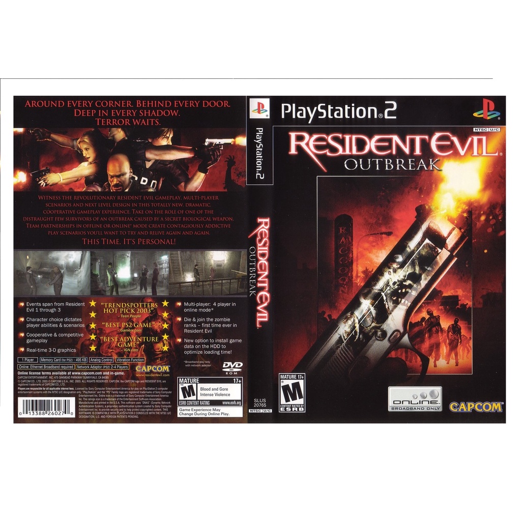 🔥PS2 CD DVD Games🔥 Resident Evil Outbreak (DVD Game) | Shopee Malaysia