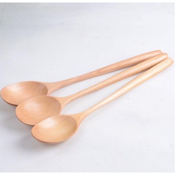 Natural Long Handle Wooden Spoon Spatula Sudip Kayu/Stirring Mixing ...