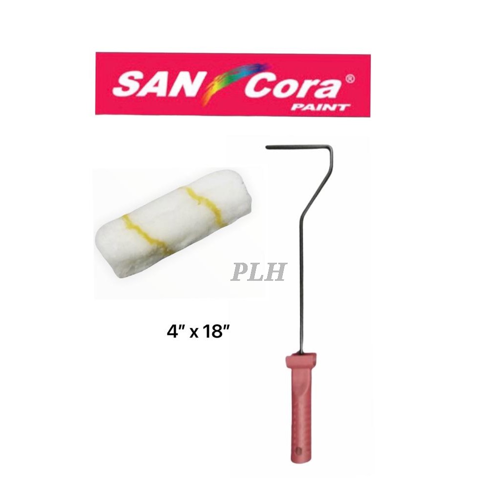 [SANCORA] Paint Roller Set 4" (Roller Handle 16"/24" + Roller Refill 4 ...