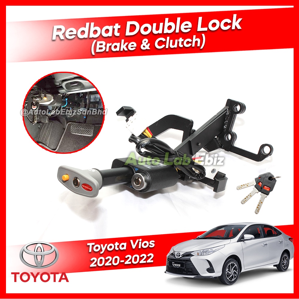 Toyota Vios 2020-2022 Redbat Double Lock (Brake & Clutch Pedal Lock ...