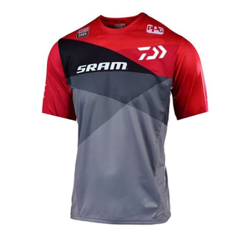 Men's Short Sleeve Sportwear Bike Motorcycle Racing Downhill SRAM ...