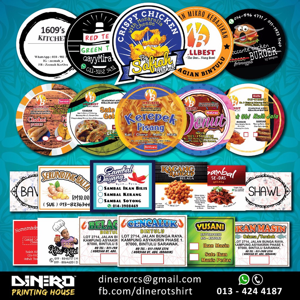 PRINTING CETAK Custom Sticker Produk | Shopee Malaysia