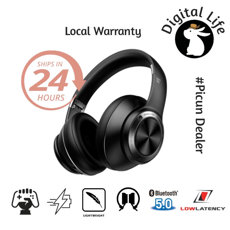 🔥[Picun B27]🔥 Bluetooth 5.0 Ultra Low Latency Gaming Comfortable Foldable Over-Ear Headphone ...