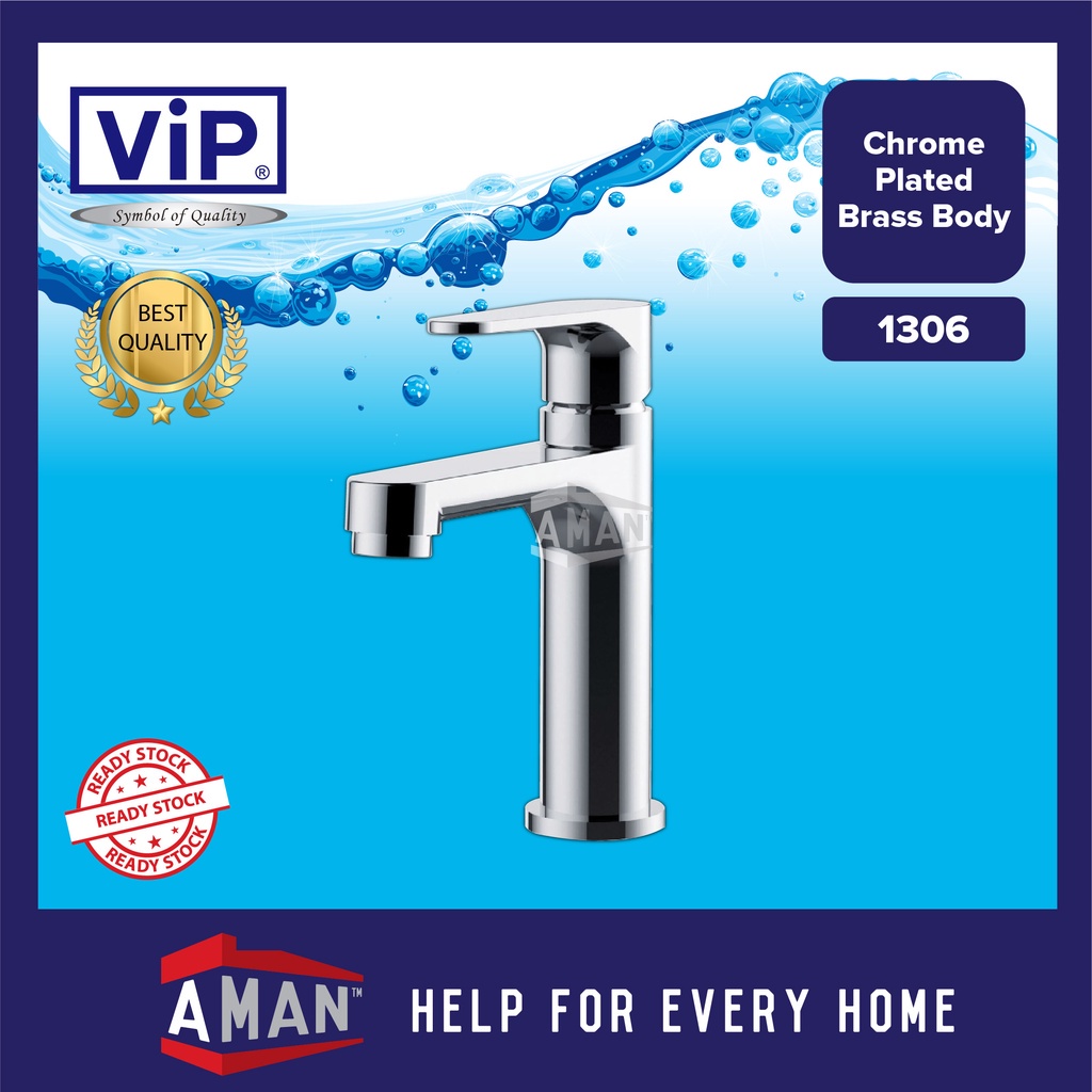 ViP Heavy Duty Premium Chrome Plated Brass Body Pillar Tap Sink Tap ...