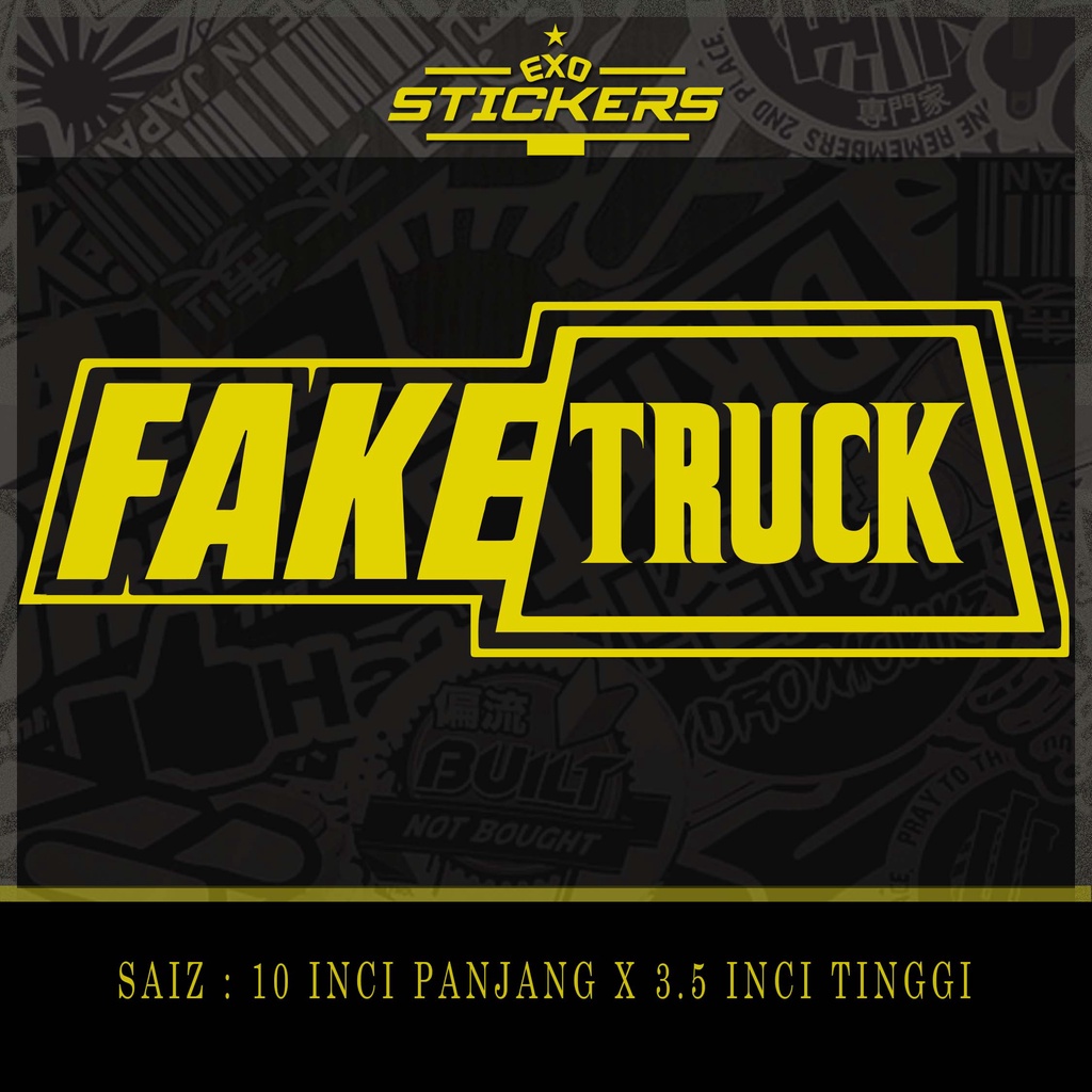 Sticker Fake Truck untuk lori lori/4x4 sticker potong tampal luar kalis ...