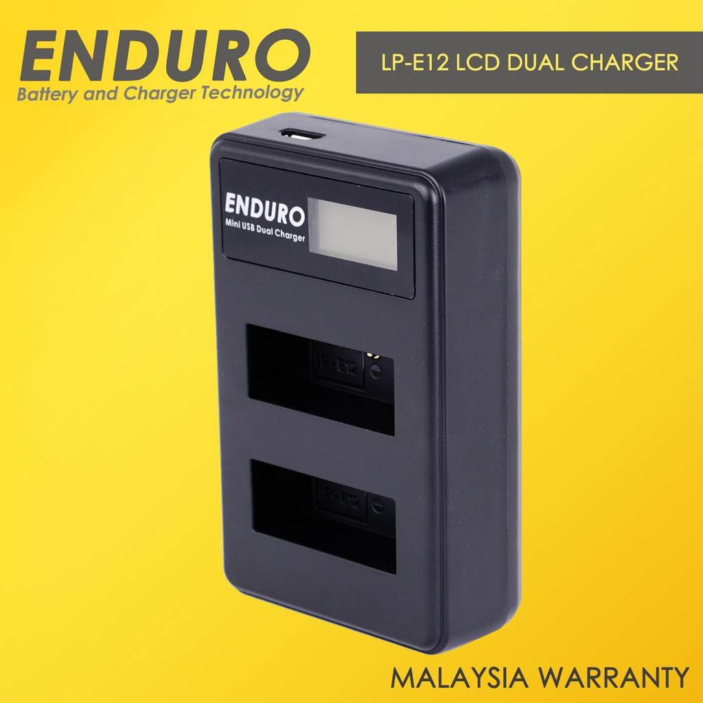 Enduro LP-E12 LCD Dual Charger (NEW) | Shopee Malaysia
