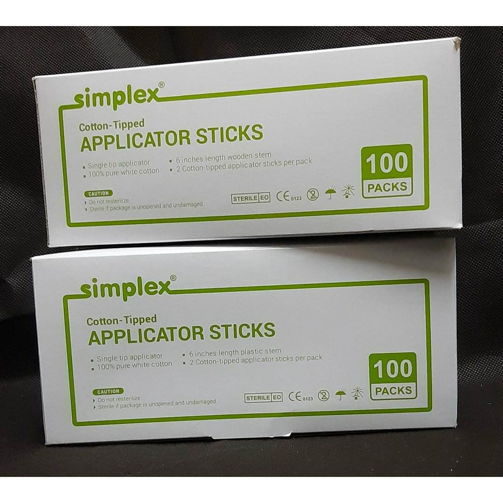 SIMPLEX COTTON-TIPPED APPLICATOR STICKS (100 packs) | Shopee Malaysia