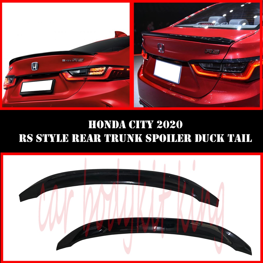 HONDA CITY 2020 RS STYLE REAR TRUNK SPOILER DUCK TAIL WITH BLACK PAINT ...