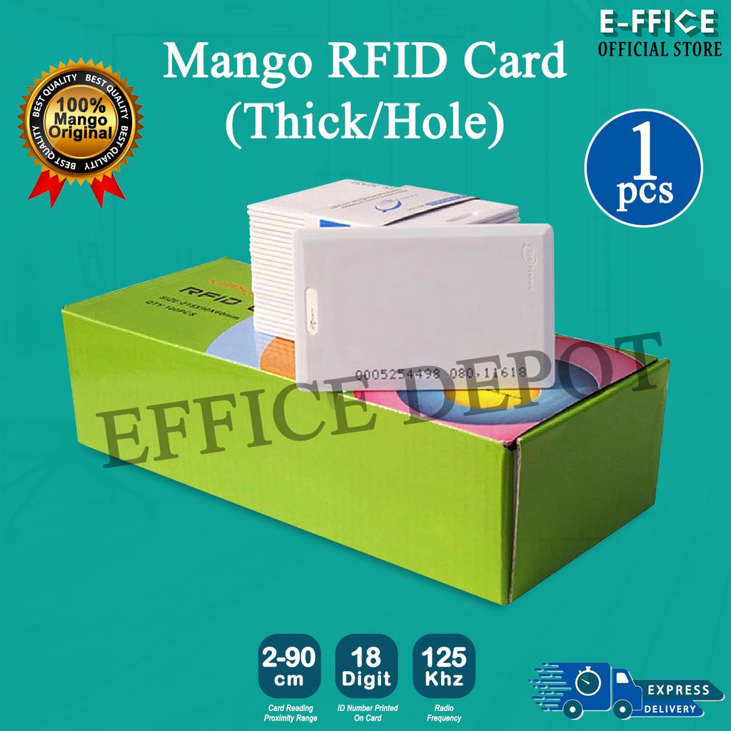 Effice Depot - Original MANGO RFID Thick / Hole Card Proximity ID 125Khz (1pcs) | Shopee Malaysia