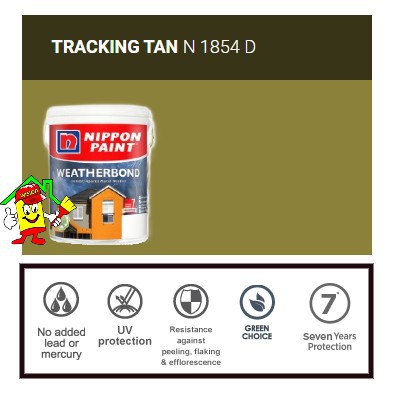 N 1854D TRACKING TAN • 5L • Weatherbond • Nippon • Low Sheen • Exterior ...