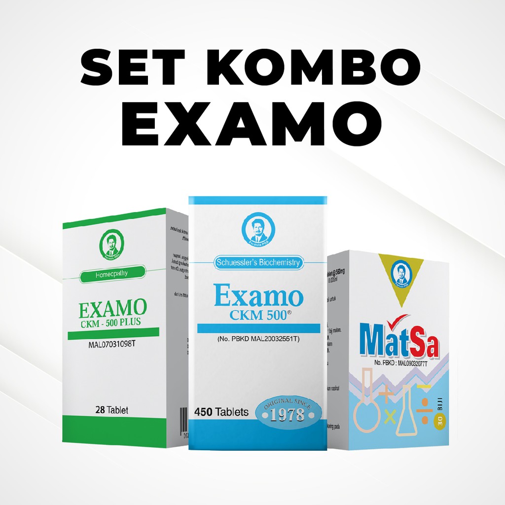 [ No. 1 Brain Booster ] MIX SET KOMBO EXAMO CKM 500 - EXAMO HIJAU ...