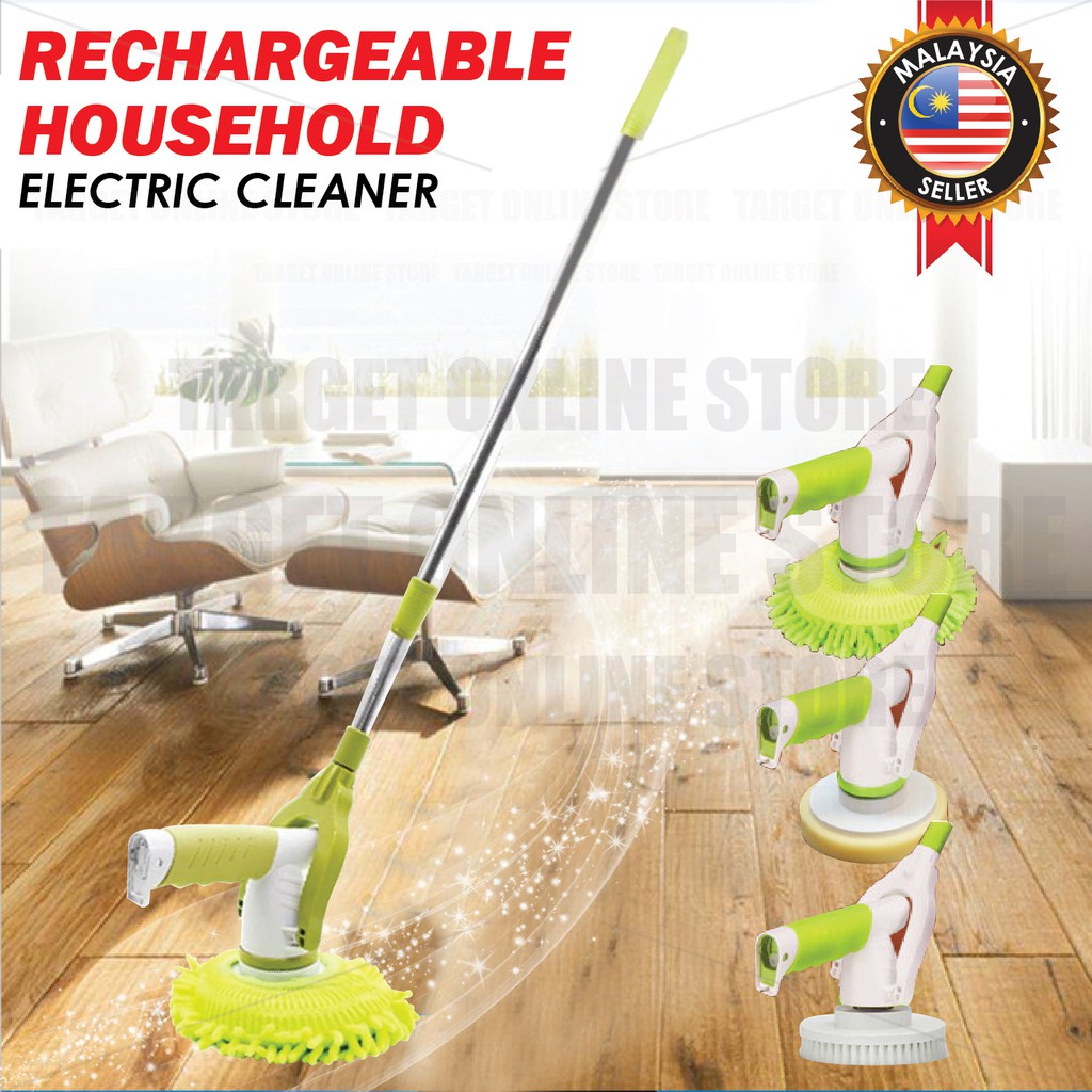 Rechargeable Rotating Electric Mop Household Cleaning Washing Waxing ...