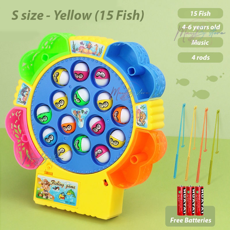 *Msia ReadyStock* Music Fishing Toy Kids Big Size Education Toy Fish ...