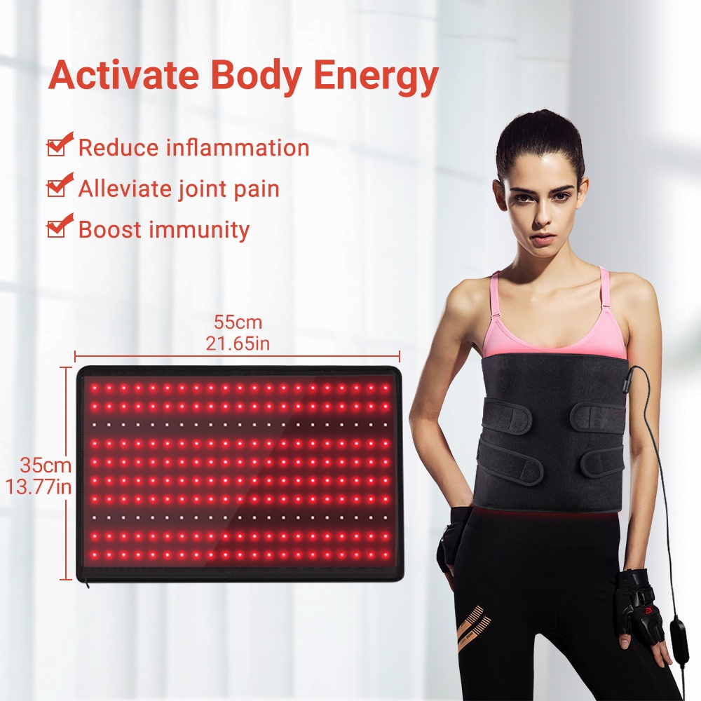 Red Light Therapy Devices LED Infrared Light Wearable Waist Wrap with ...