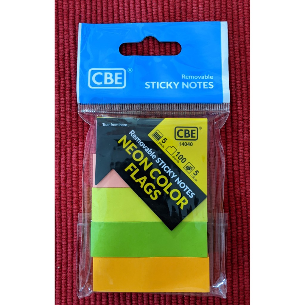 CBE Neon Color Flags 14040 Note Pad 5 Colors | Shopee Malaysia