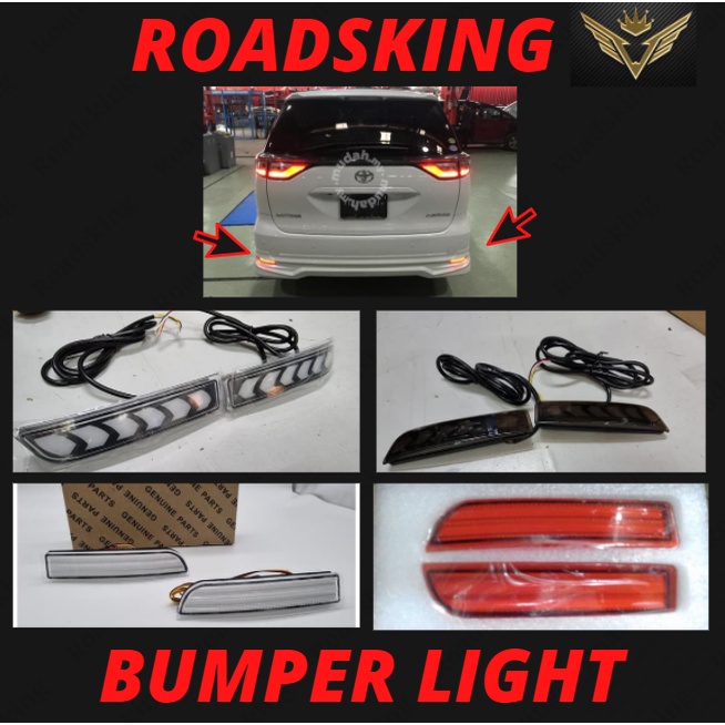 [1 pair ] REAR BUMPER REFLECTOR LIGHT TOYOTA ALPHARD 2001-2007 ESTIMA ...