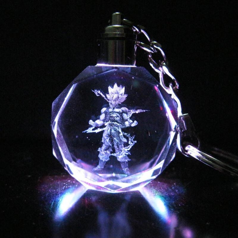 Dragonball Z Crystal LED Keychains Keyrings Anime Cosplay Toys Gifts ...