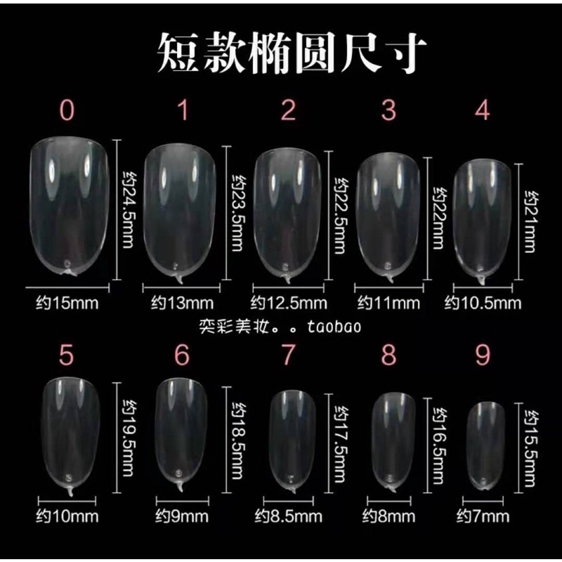 Plat Kuku Palsu Bujur 🇲🇾Short Oval Shape Nail tips 500pcs 现货 椭圆型甲片 500片 ...