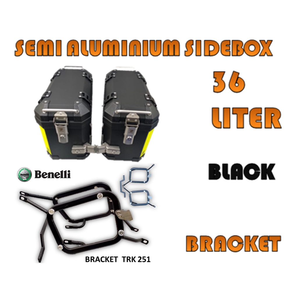 BENELLI TRK 251 TRK 502 X MOTORCYCLE SEMI ALUMINIUM SIDE BOX HIGH ...