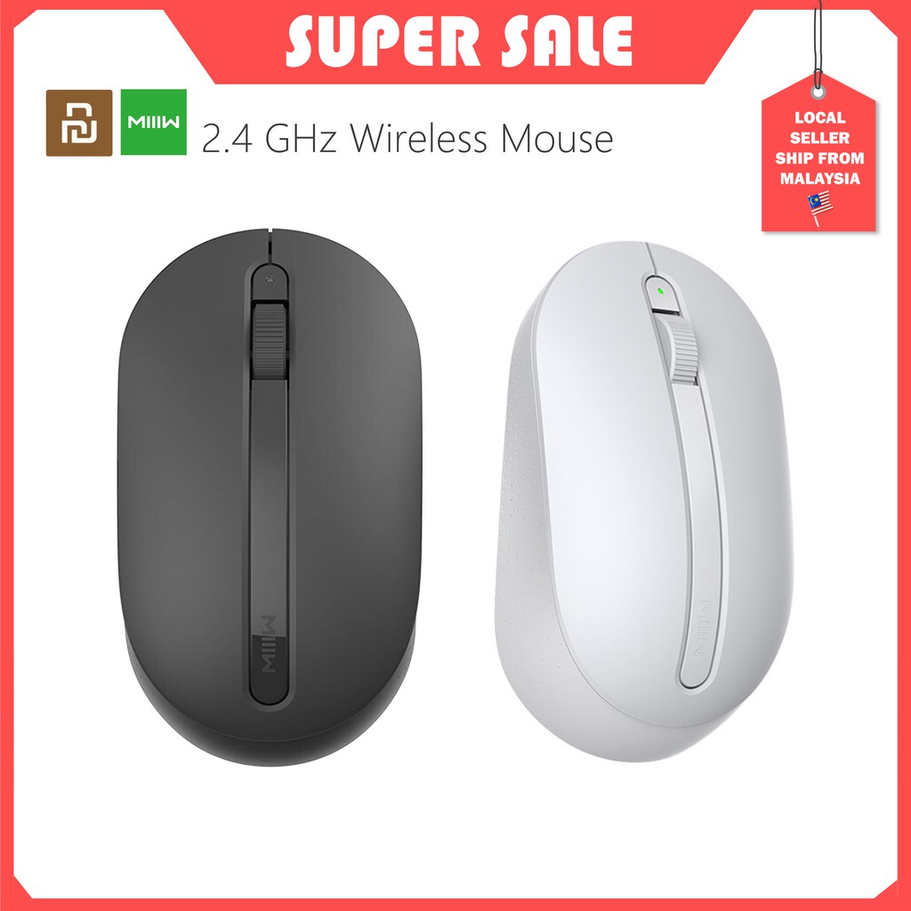 MIIIW Wireless Mouse 2.4GHz 1000DPI with Power Light Wireless Optical ...