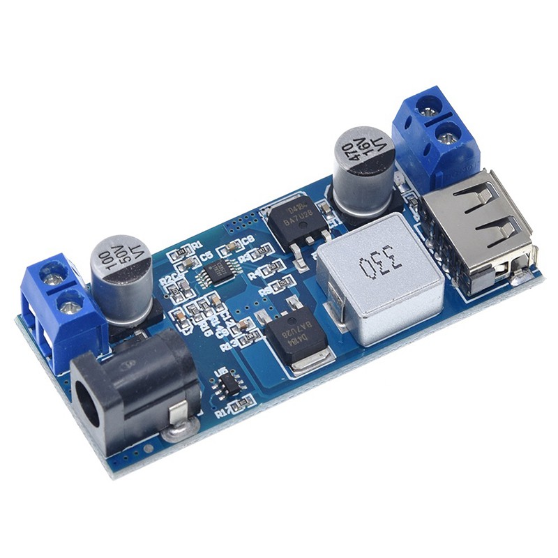 DC-DC 24V/12V To 5V 5A Step Down Power Supply Buck Converter Replace LM2596S Adjustable USB Step ...