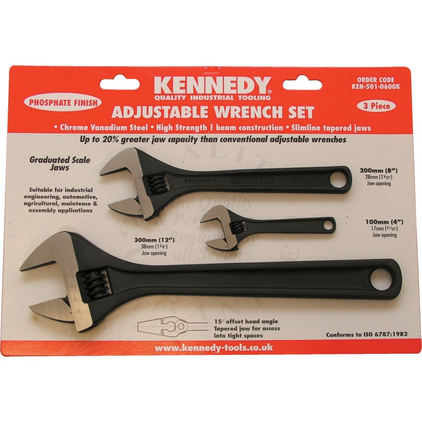 4"/8"/12" PHOSPHATE FINISH ADJUSTABLE WRENCH SET - KEN5010600K | Shopee ...