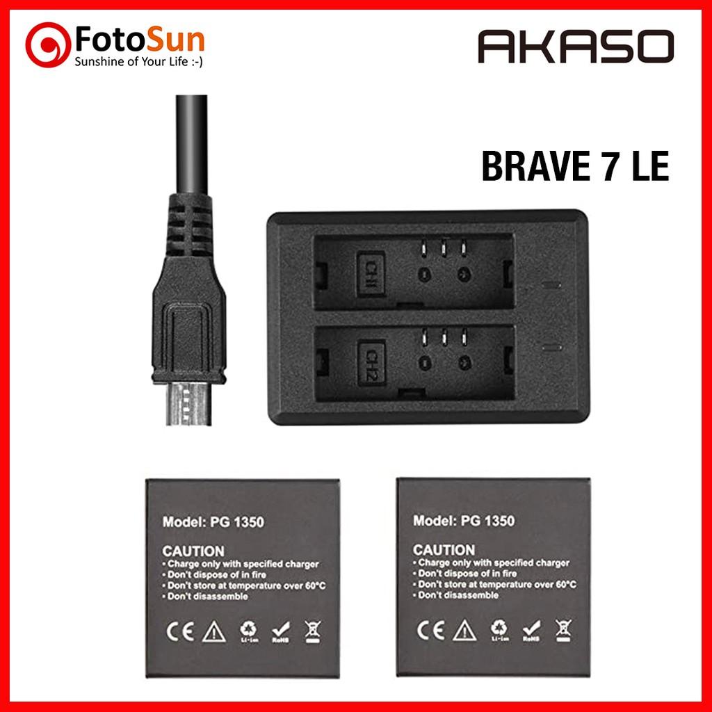 AKASO BRAVE 7 BRAVE 7LE BATTERY KIT | Shopee Malaysia