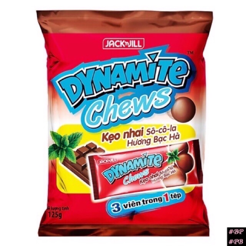 (Gnawing Candy) Dynamite Chews mint-flavored chocolate candy, 125g pack ...