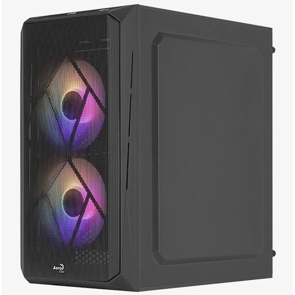 Aerocool CS-107 MINI TOWER Micro-ATX Casing With 3 FRGB Fans Included ...