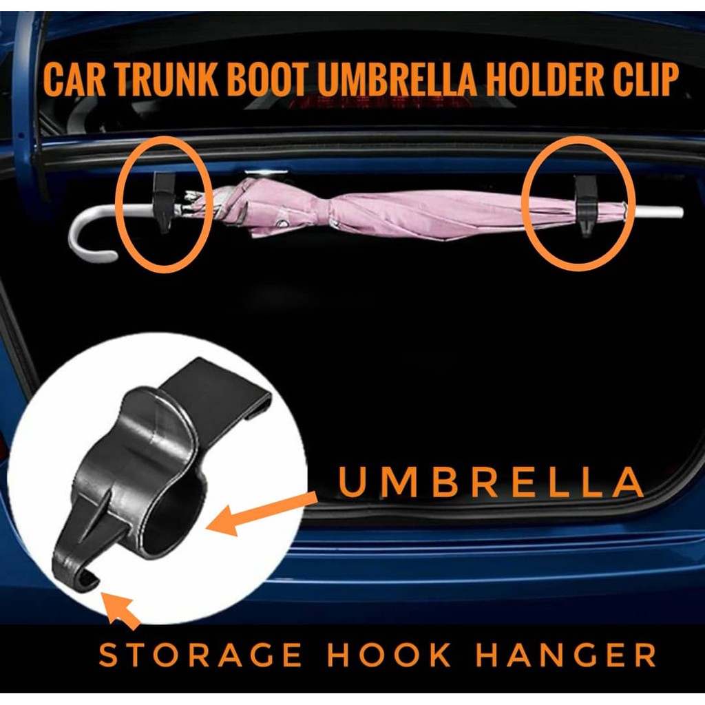2pcs Car Umbrella Hook Trunk hook Bag Holder Hanger Car Rear Trunk ...