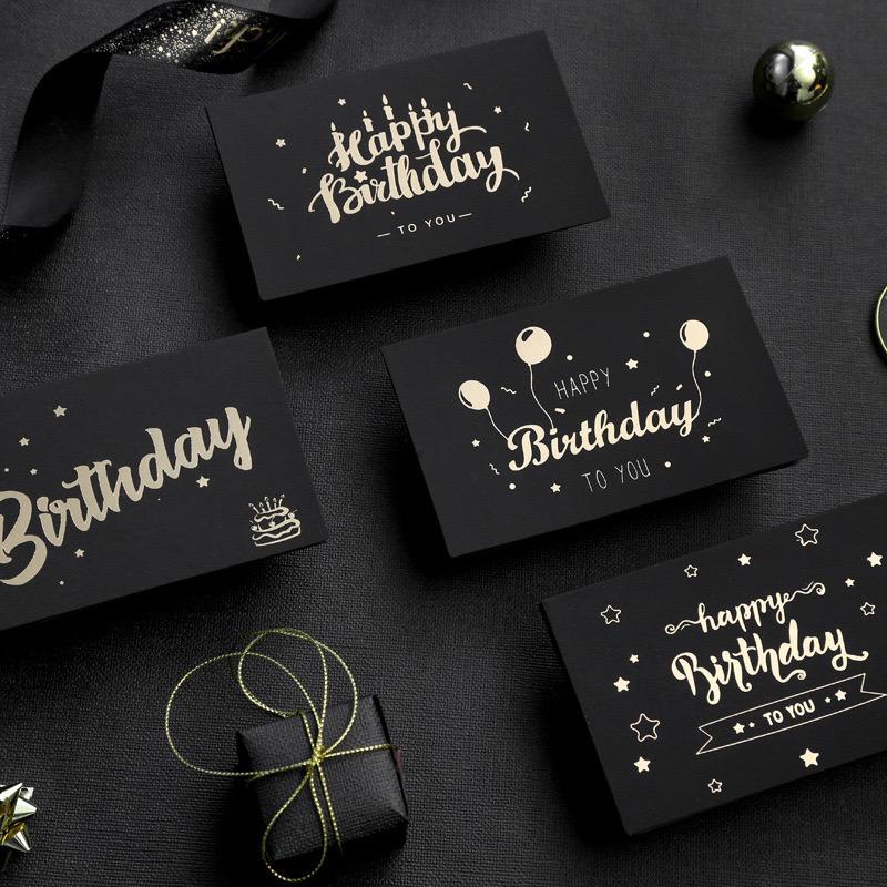 Bronzing Greeting Cards with envelop/Wish Card Birthday Gift Classic ...