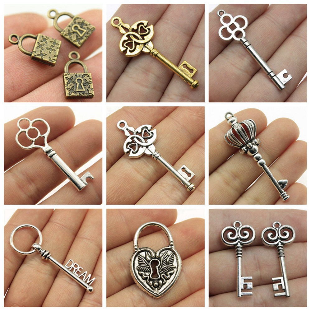 Vintage Key Charms For Jewelry Making Handmade Diy. | Shopee Malaysia
