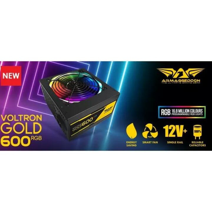 Power Supply Psu Armaggeddon Voltron Gold 600 Rgb 600 Watt | Shopee Malaysia