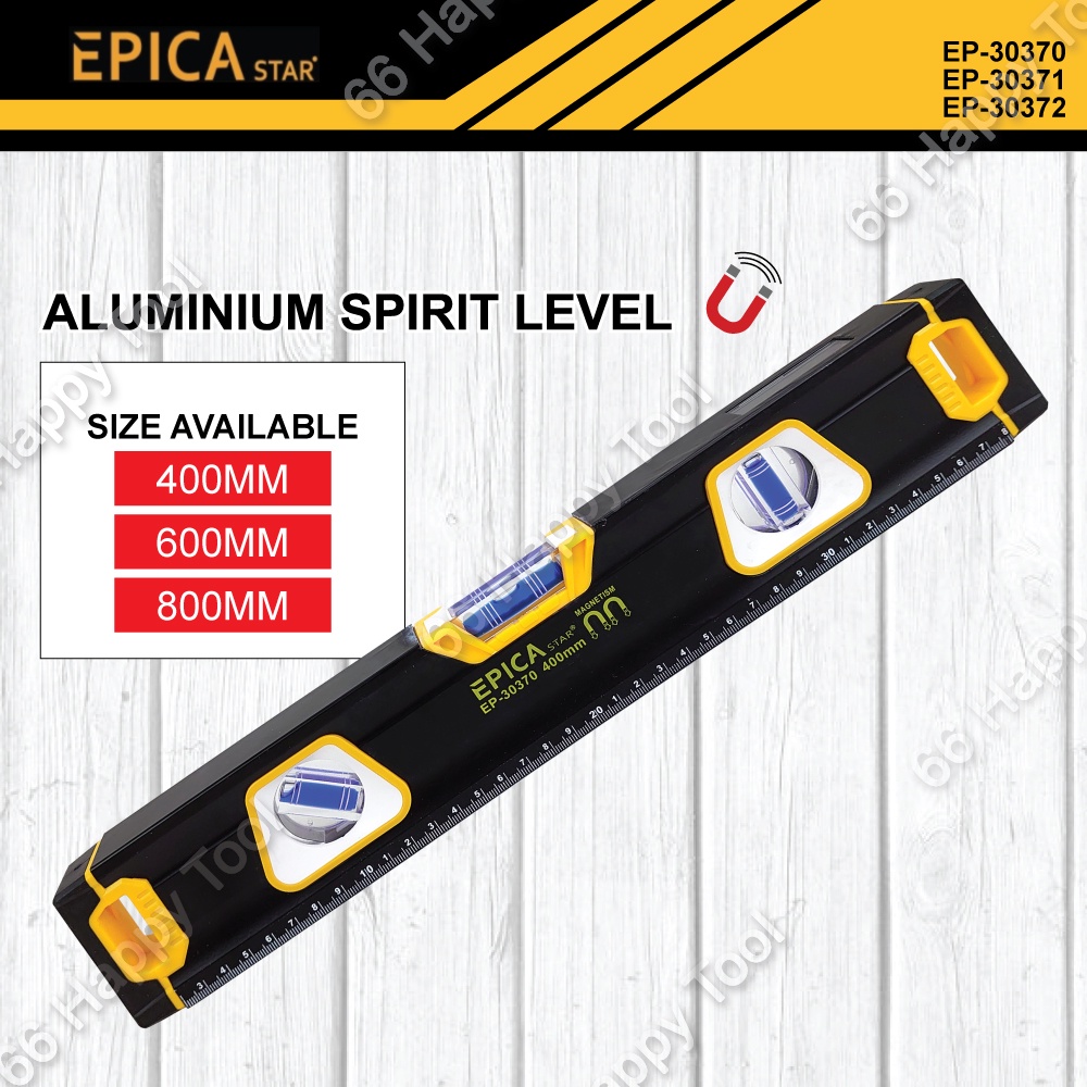 EPICA STAR Spirit Level Aluminum 400mm/600mm/800mm Magnetic Measuring ...