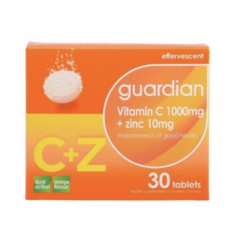 Guardian Effervescent Vitamin C + Zinc 3x10s | Shopee Malaysia