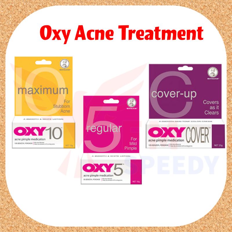 Oxy 5 Acne Pimple Medication/ 10 Acne Treatment/Oxy Cover 25g | Shopee ...