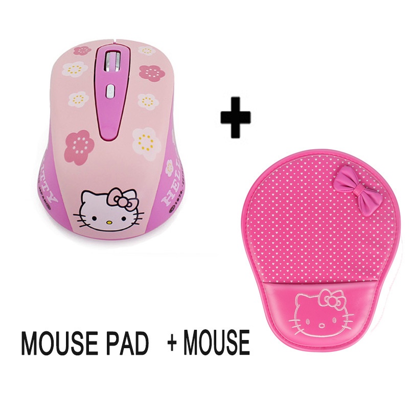 Hello Kitty Wired Mouse 3D Cartoon Pink Cute Mouse Ergonomic 1600 DPI ...