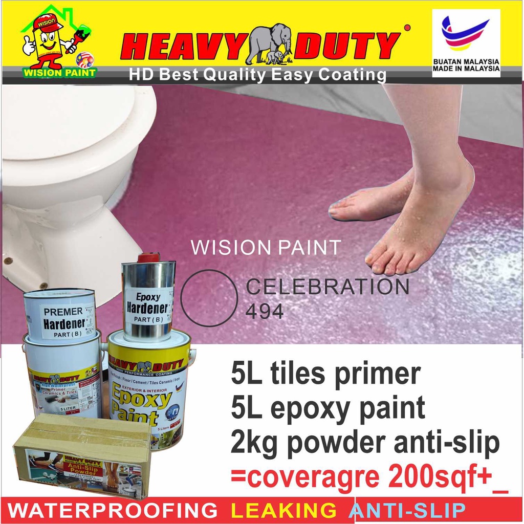494 CELEBRATION / BIG FULL SET Epoxy Floor Coating ( 5L PRIMER ...