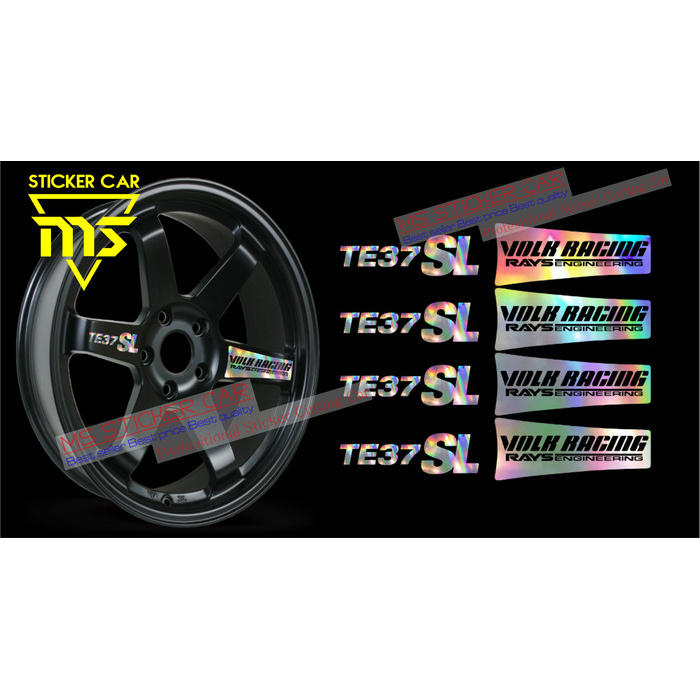 Te37 SL JDM Sticker Rays Volk Racing Wheels Decals 17-20 inch Rims ...