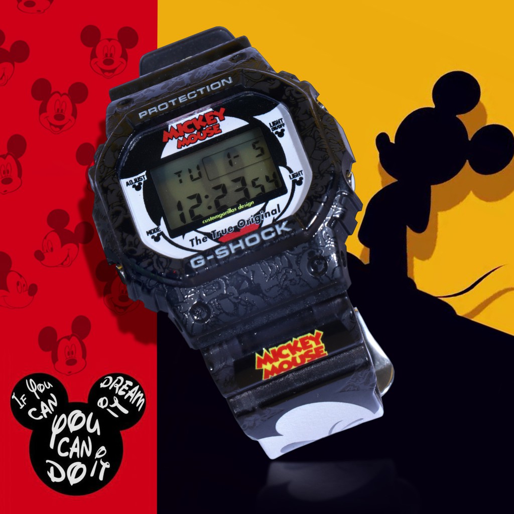 MICKEY MOUSE Custom Authentic Design on G-Shock Watch | Shopee Malaysia